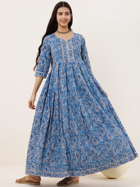 Fiza Roopsa Long Flared Dress – InduBindu