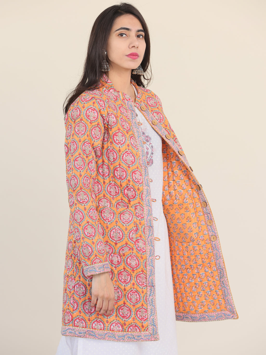 Shishir Ira Quilted Reversible Jacket – InduBindu