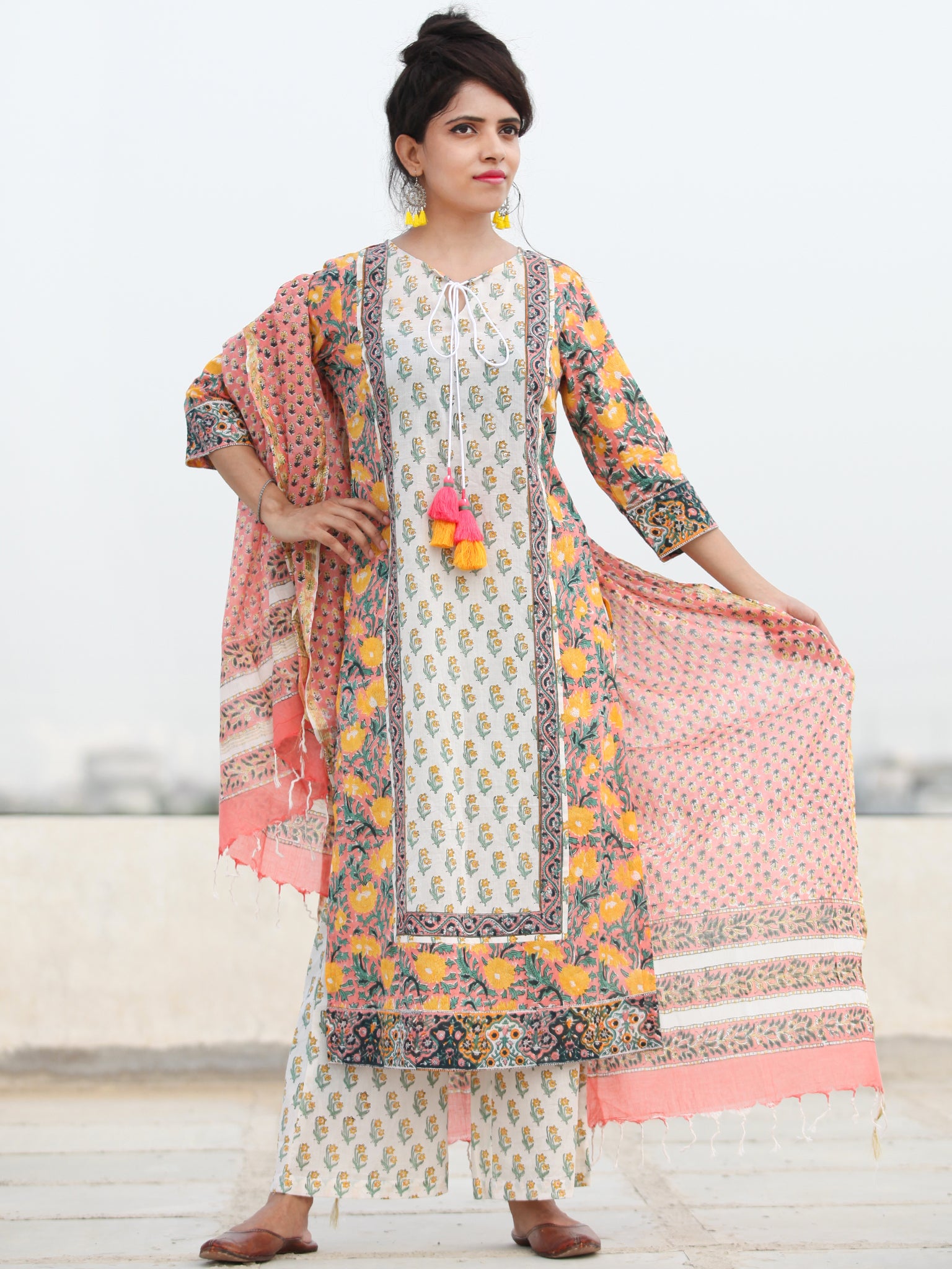 Rozana Zoya - Set of Kurta Palazzo & Dupatta - KS133A2476D – InduBindu